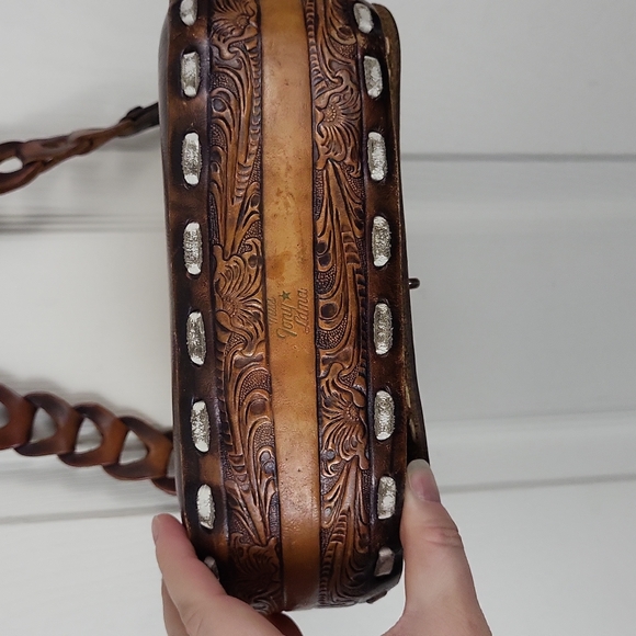 Tony Lama | Bags | Vintage Miss Tony Lama Tooled D Leather Purse | Poshmark